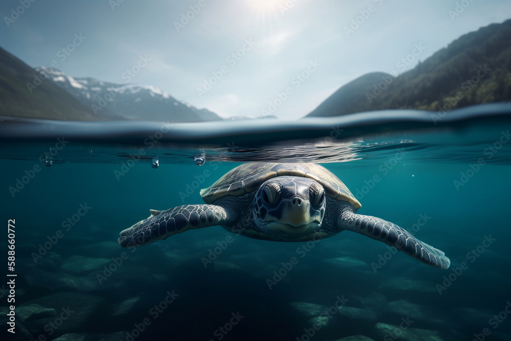 Sea turtles are marine reptiles that are well adapted for life in the ...