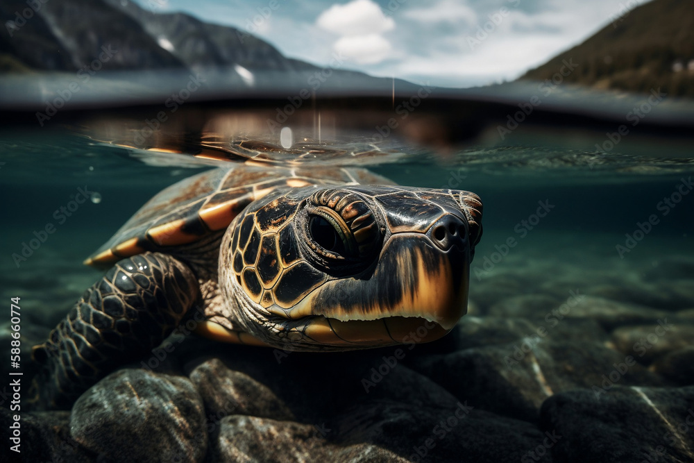 Sea turtles are marine reptiles that are well adapted for life in the ...