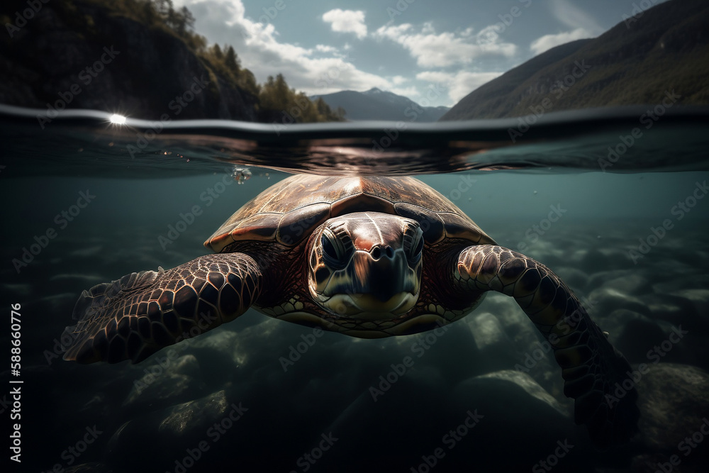 Sea turtles are marine reptiles that are well adapted for life in the ...