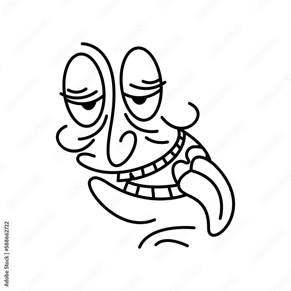 Drunk face isolated. Alcoholic emoji cartoon Vector illustration Stock ...