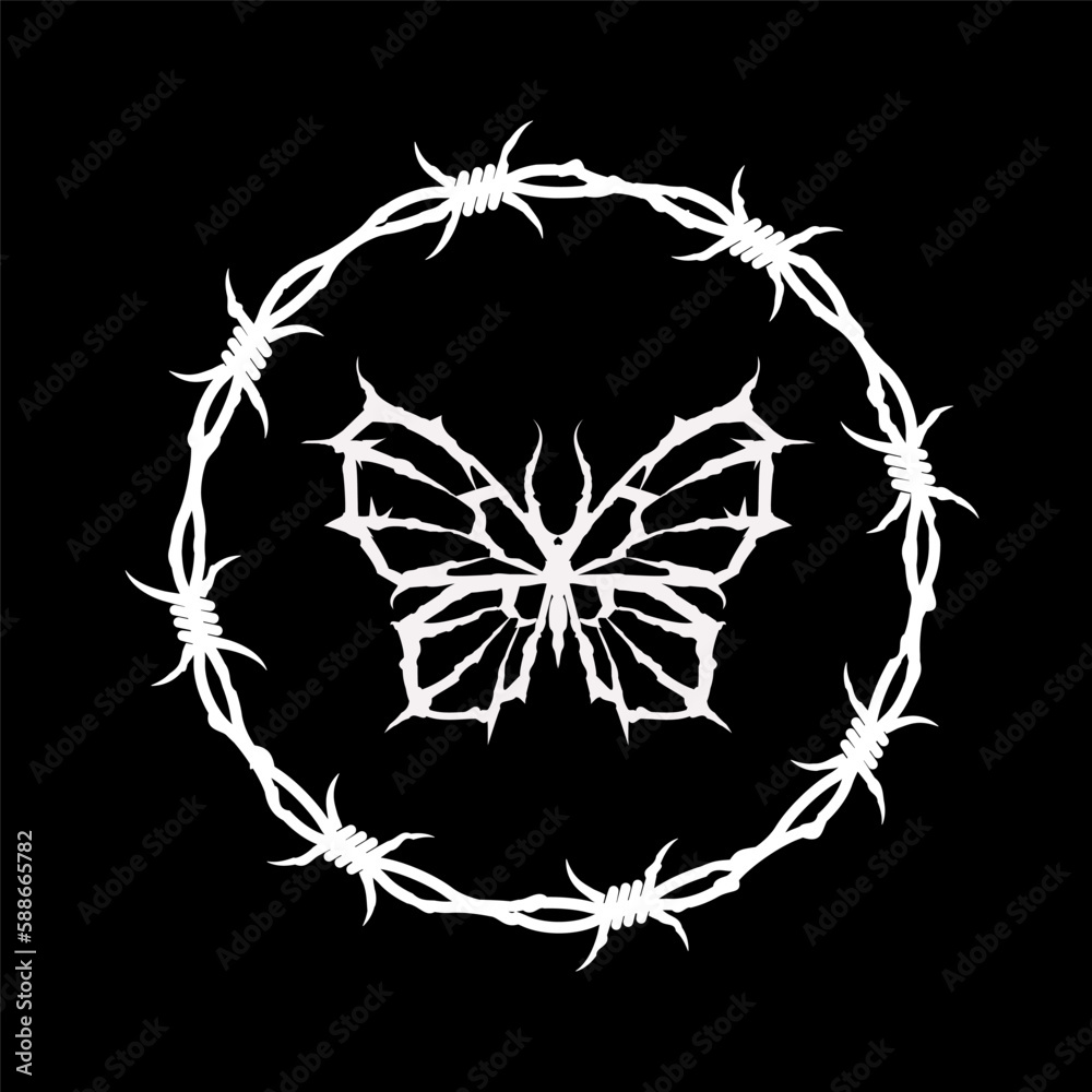 Vintage Gothic Punk Y2k vector print design. Gothic lolita concept with ...