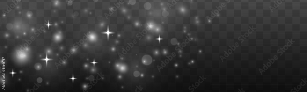 The dust sparks and golden stars shine with special light. Vector ...