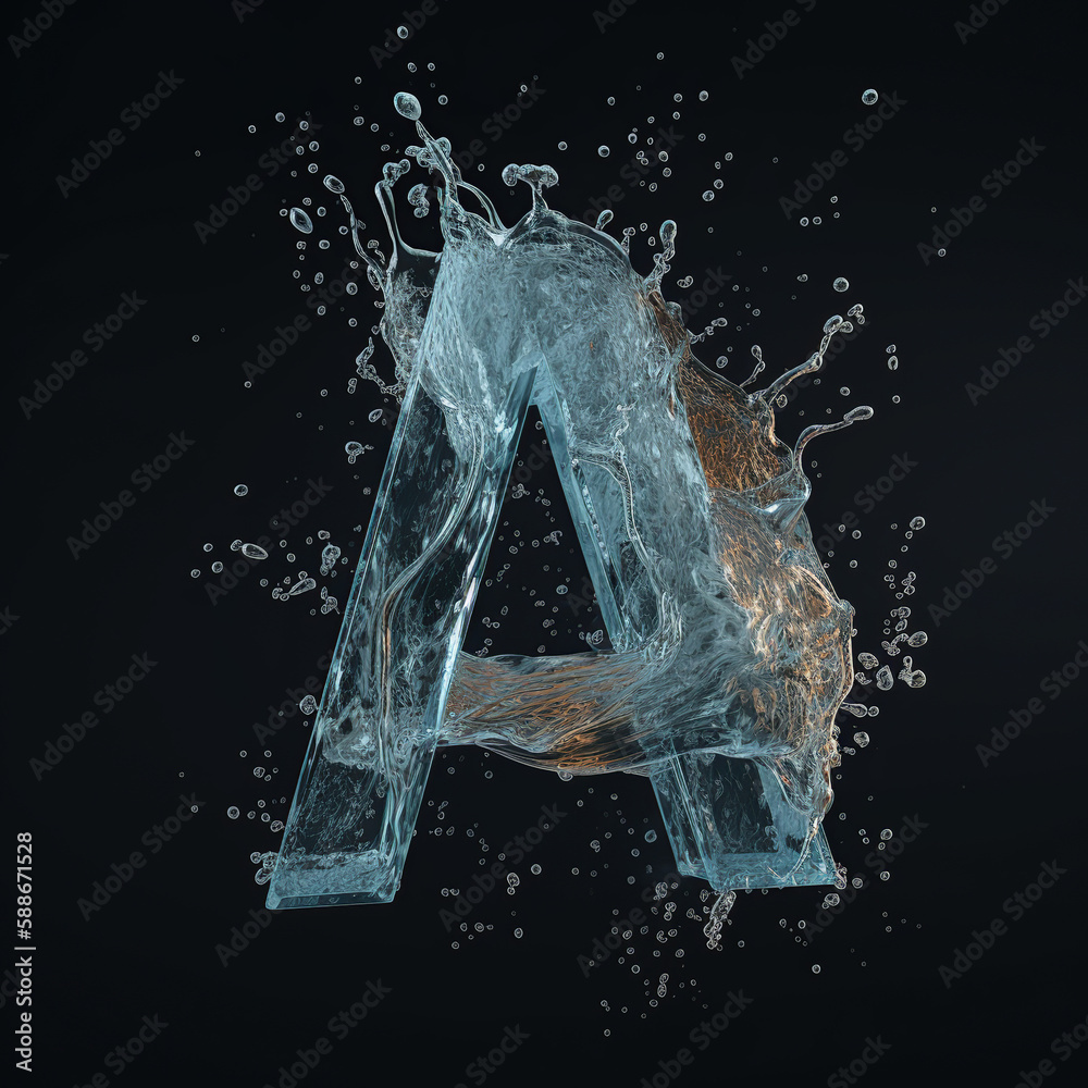 letter, a, water, splash, black, woman, drop, liquid, art, light ...