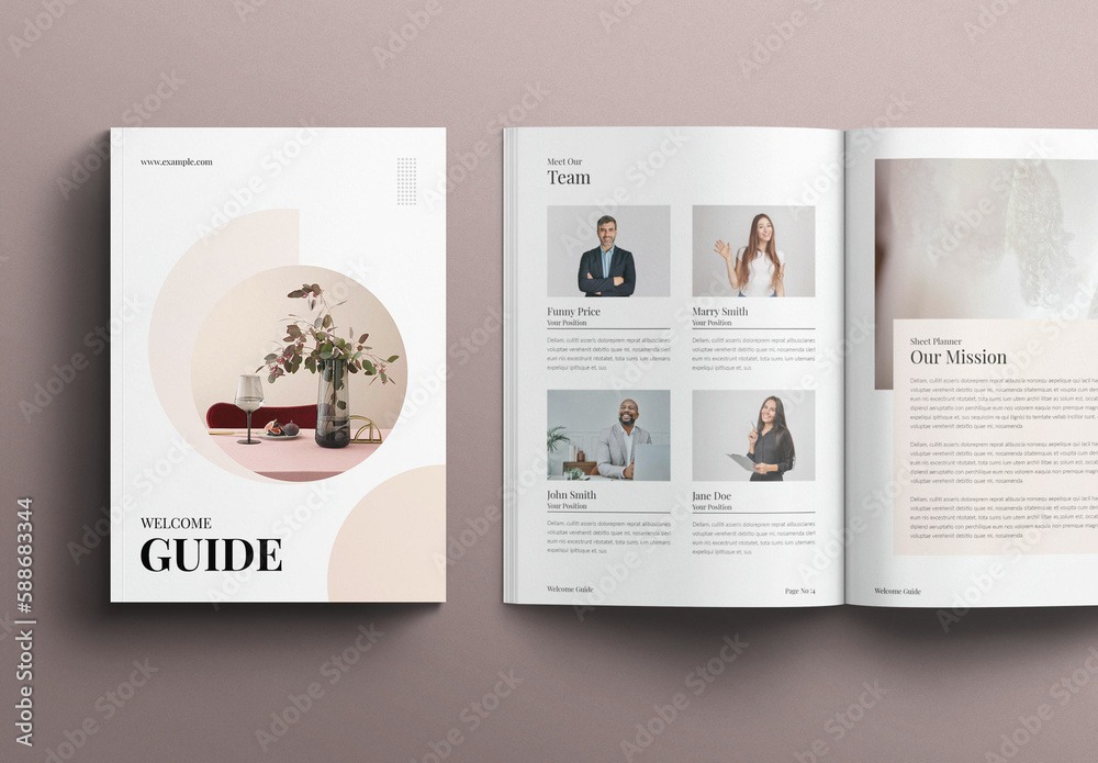 Welcome Guide Template Stock Template | Adobe Stock