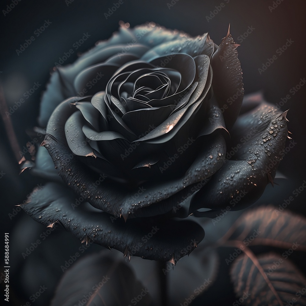 Most Beautiful Black Rose Wallpaper Stock Illustration | Adobe Stock