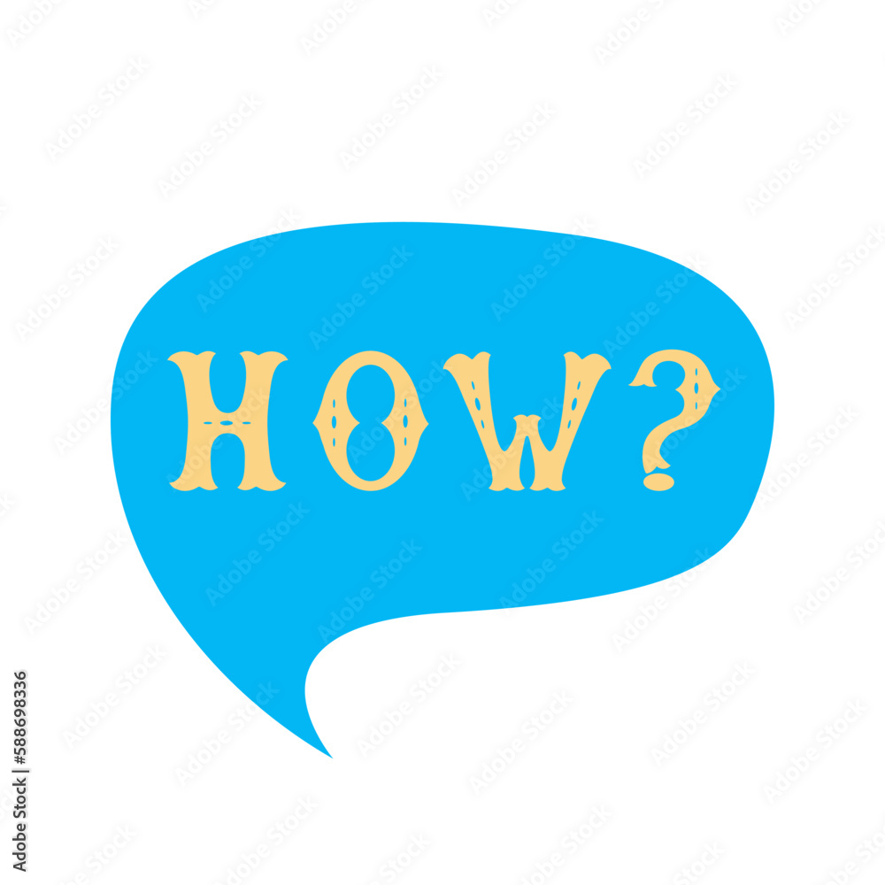 Question word how. Comics speech bubble set with words made of letters ...