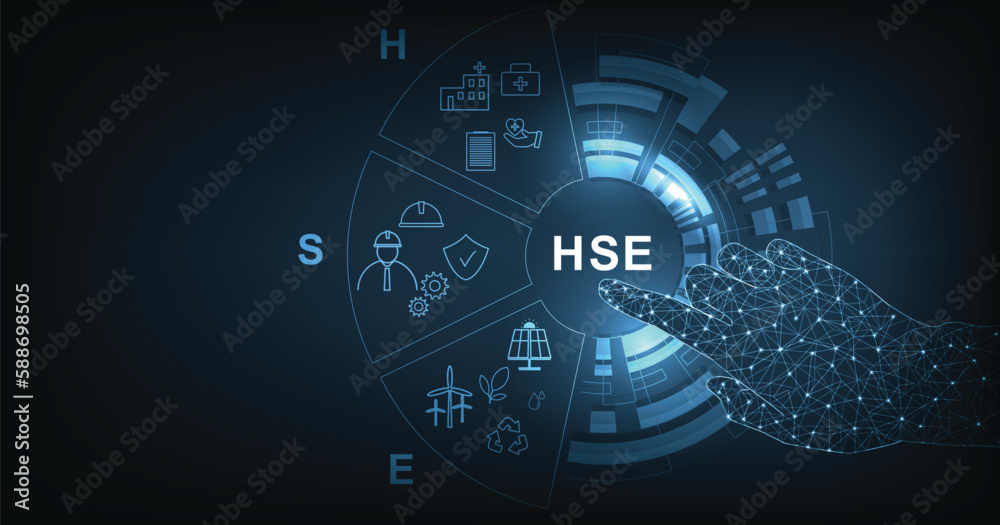 Health Safety Environment (HSE )concept.Health Safety Environment for ...