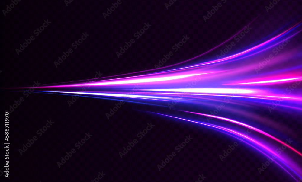 Vektorová grafika „Abstract Colorful light trails with motion blur effect, speed background ...