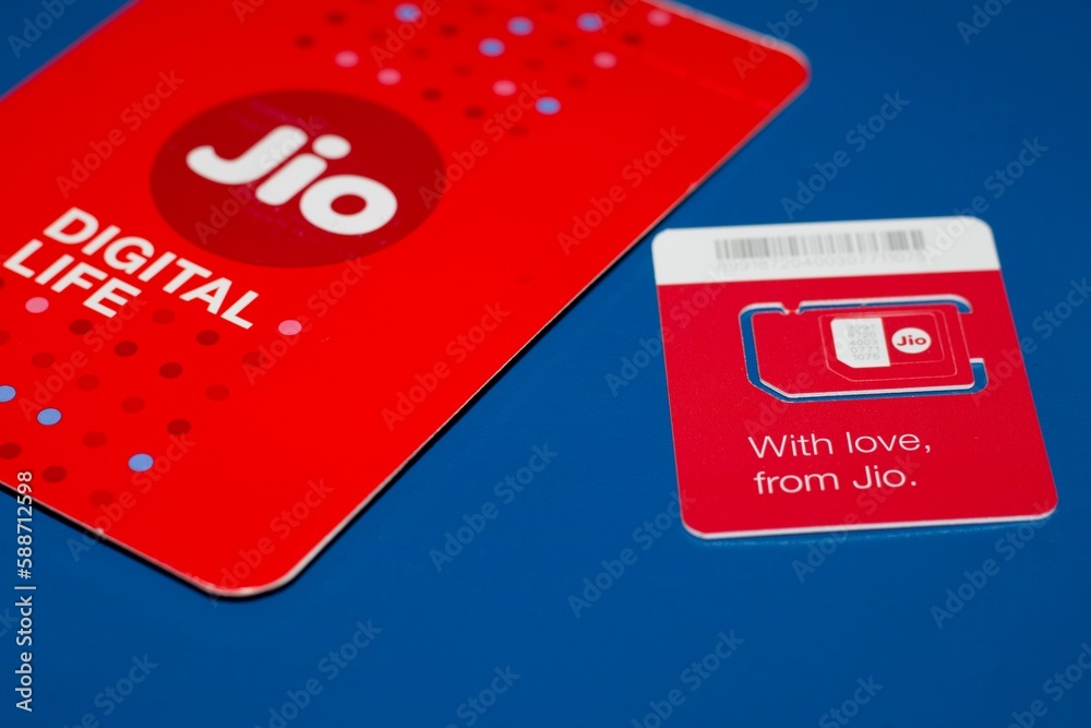 Foto de Jio SIM With Every JioFi or 4G Smartphone Background for text ...