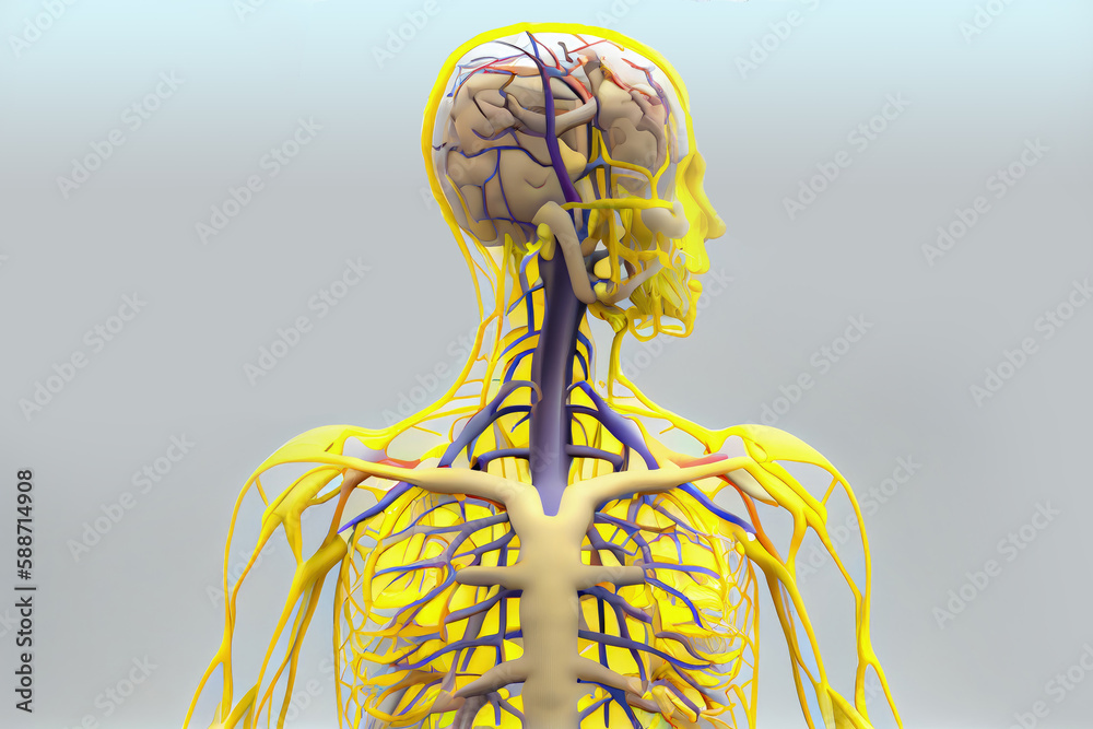 Mapping the Human Nervous System: Anatomical Illustration - Generative ...