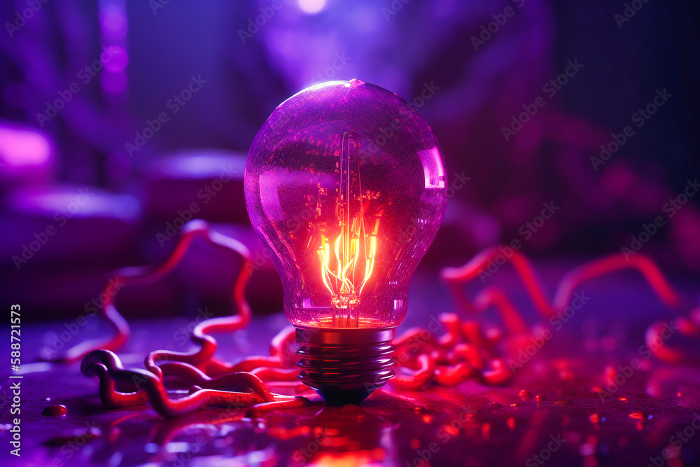 A vibrant purple background with binary code abstract effects and a ...