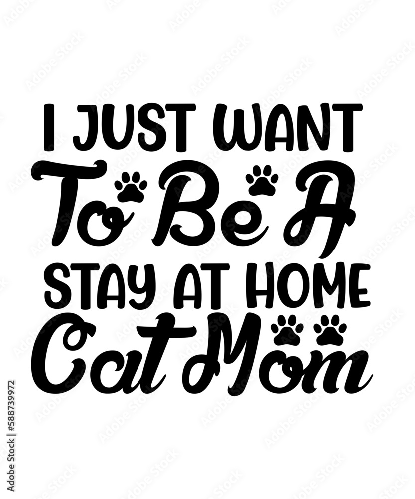 Vettoriale Stock Funny Cat Svg Design,Funny Cat SVG Bundle, Cat SVG ...