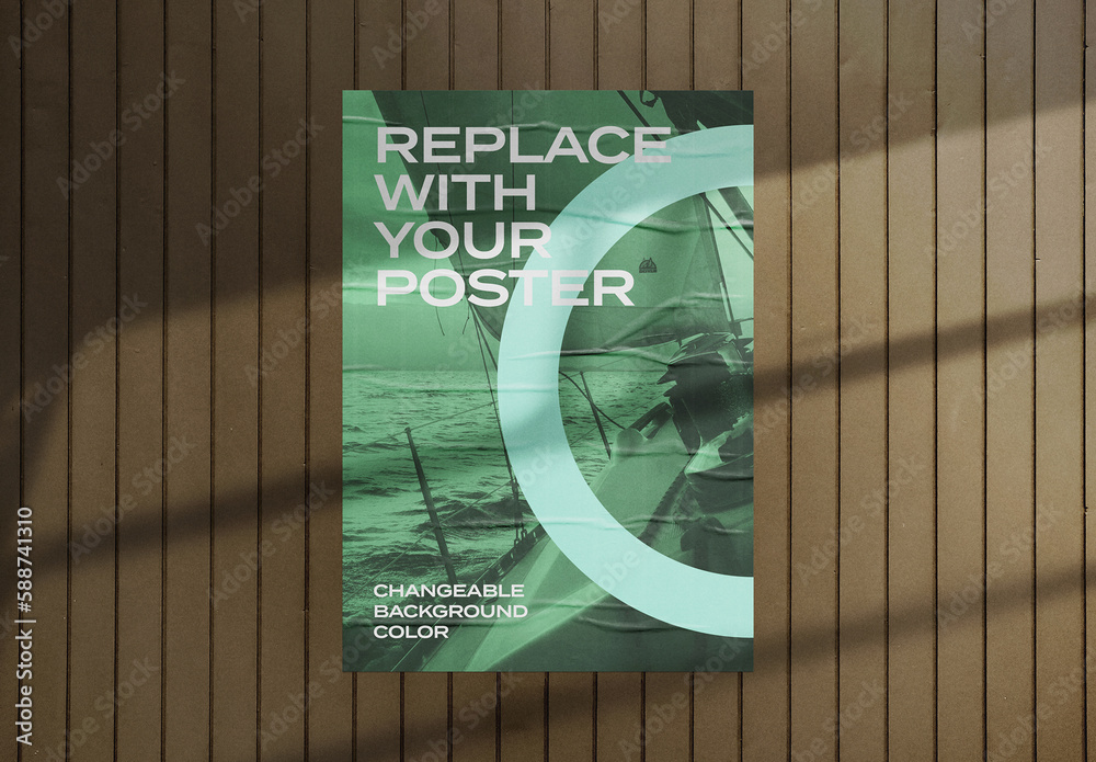 Poster Wall Mockup Template Street Outdoor Glued Advertisement Stock ...