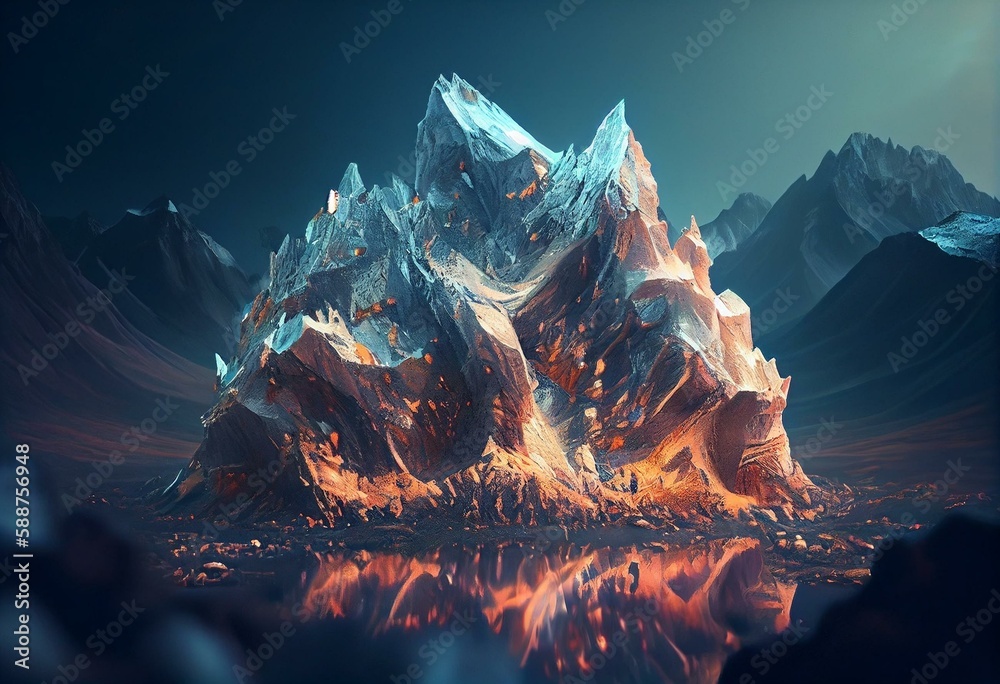 Crystalpunk landscape, desktop wallpaper, concept art, - crystal ...