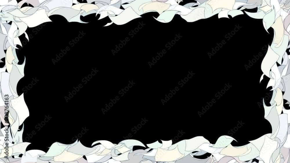 Frame from animated Paper Sheets. Isolated on alpha channel background ...
