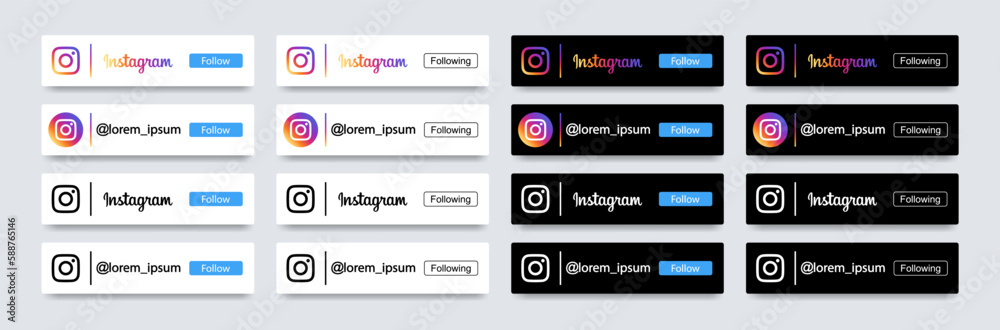 Instagram logo ,Instagram button follow for blogger. Instagram button ...