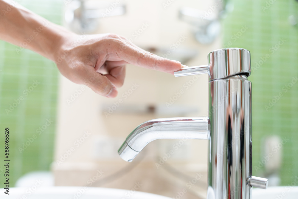 Save water. Volunteer keeps turning off the running water in the ...