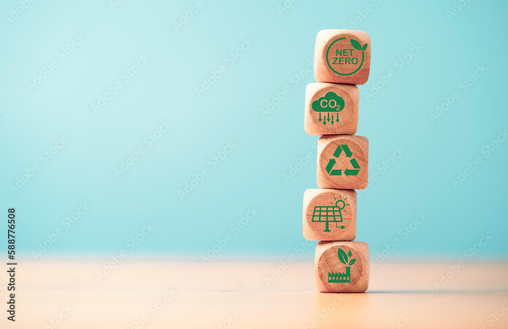 Stacking CO2 reducing ,Recycle ,Green factory icon for decrease CO2 , carbon footprint and ...