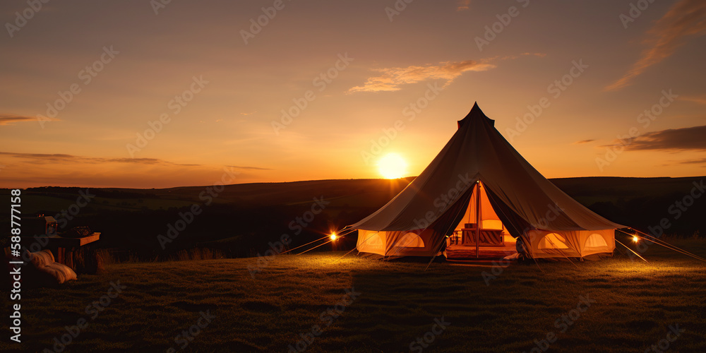 glamping. luxury glamorous camping. glamping in the beautiful ...
