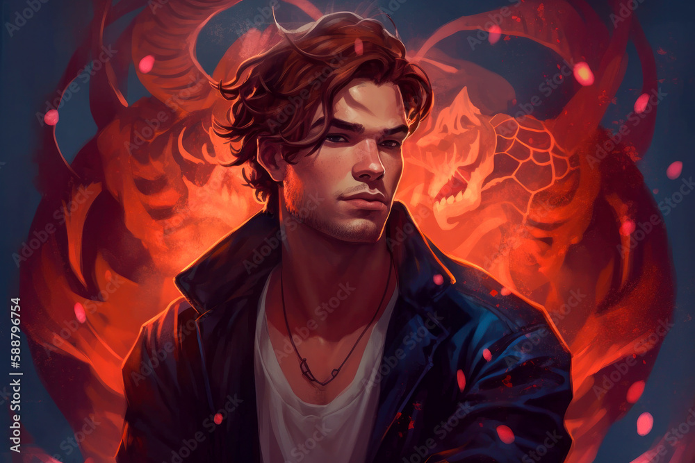 Scorpio zodiac sign man posing in dark, mysterious attire, showcasing ...