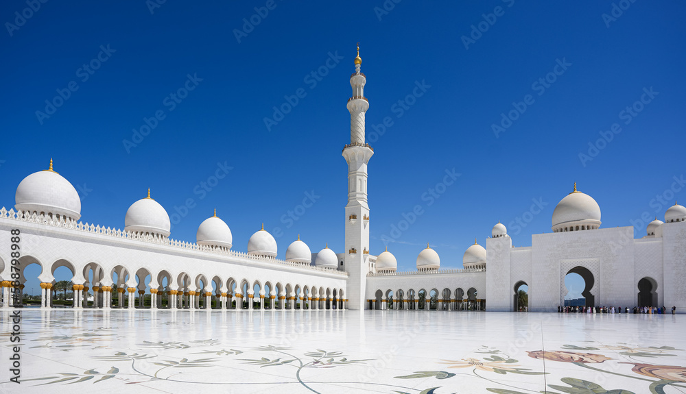 Foto de Sheikh Zayed Grand Mosque. Wide angle architecture landscape ...
