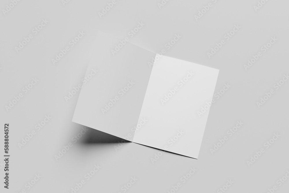 A4 BIFOLD BLANK MOCKUP Stock Illustration | Adobe Stock