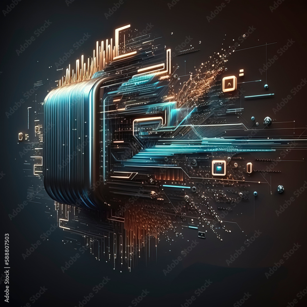 Blue Tech: A Futuristic and Dynamic Background Illustrating the Power ...