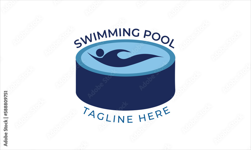 Swimming pool logo design. Swimming pool icon or app design. Stock ...