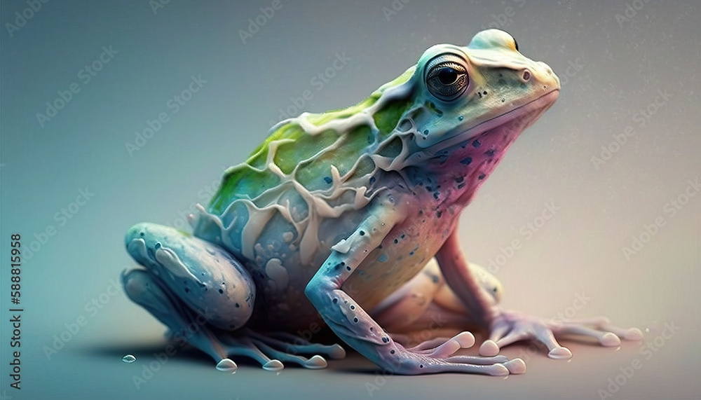 Frog abstract wallpaper. Soft background with toad in Pastel colors ...
