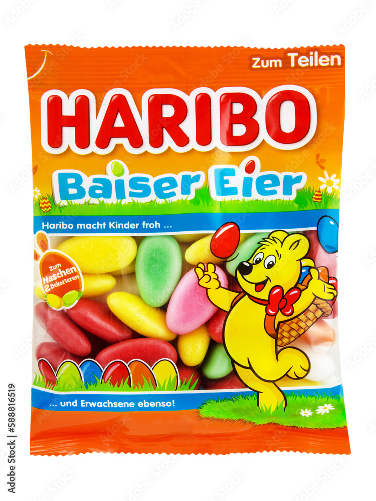 Haribo Baiser Eier und Hintergrund transparent PNG cut out Stock Photo ...