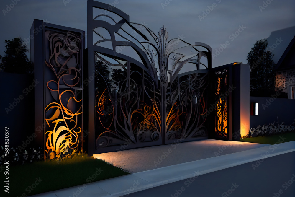 Innovative Main Gate Design. Modern Entrance Portal Architecture ...