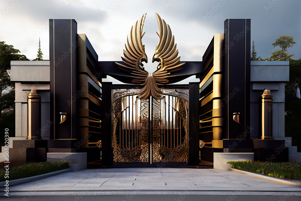 Innovative Main Gate Design. Modern Entrance Portal Architecture ...