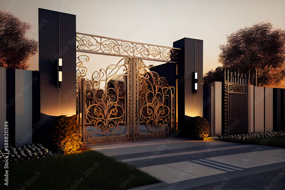 Innovative Main Gate Design. Modern Entrance Portal Architecture ...