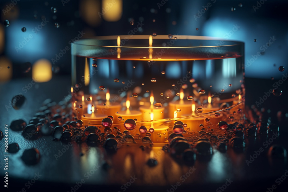 Colorful 3D Illustration Depicting the Process of Electrolysis in a ...