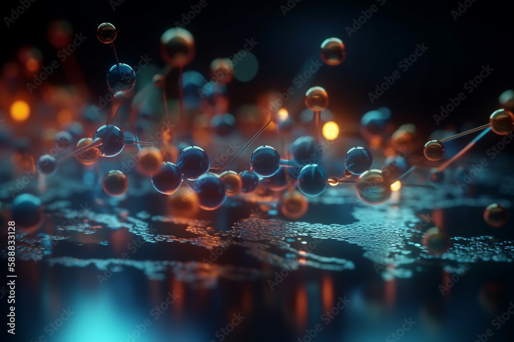 Colorful 3D Illustration Depicting the Process of Electrolysis in a ...