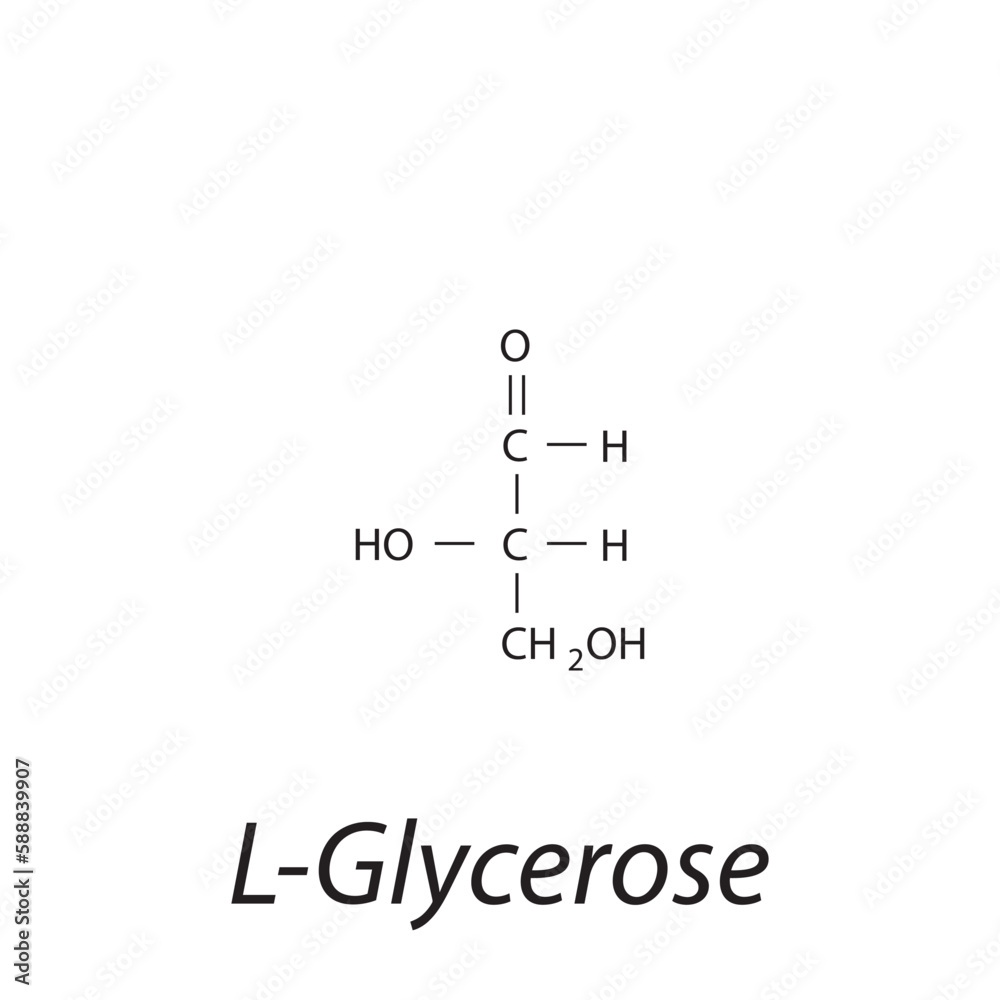 Straight chain form chemical structure of L-Glycerose sugar. Scientific ...