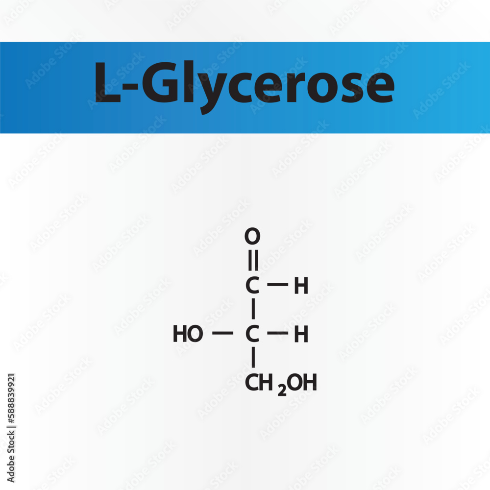 Straight chain form chemical structure of L-Glycerose sugar. Scientific ...