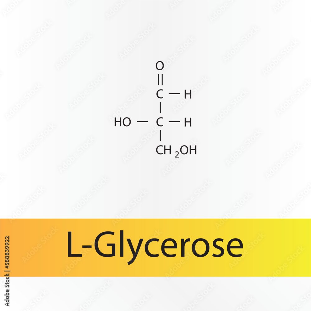Straight chain form chemical structure of L-Glycerose sugar. Scientific ...