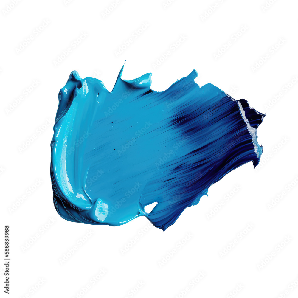 Abstract brush stroke pastel blue oil acrylic paint stain impasto ...