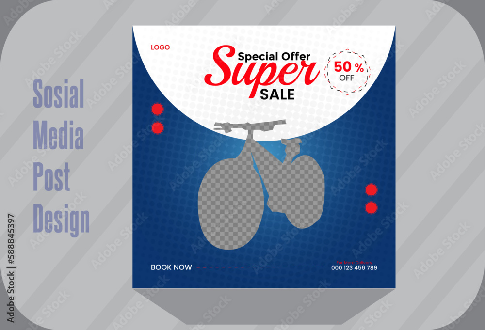 Supper sale promotion offer social media post template post design ...