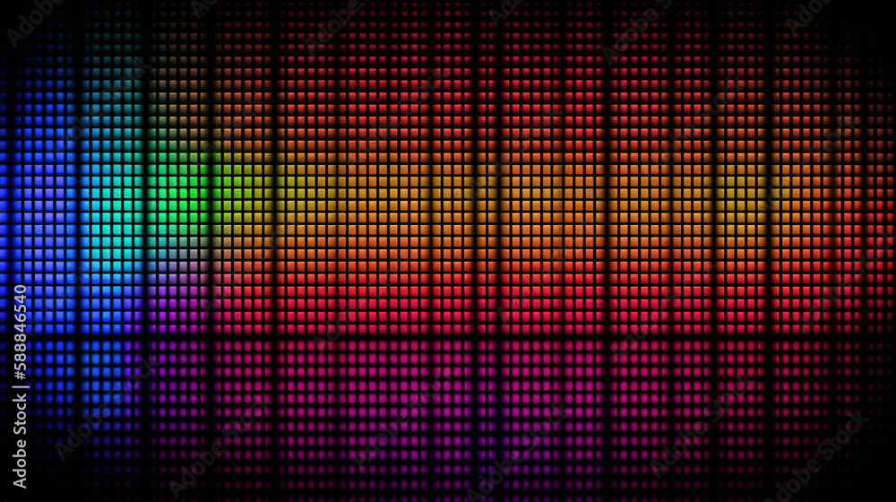 Led neon screen background. Digital screen computer monitor color pixel ...