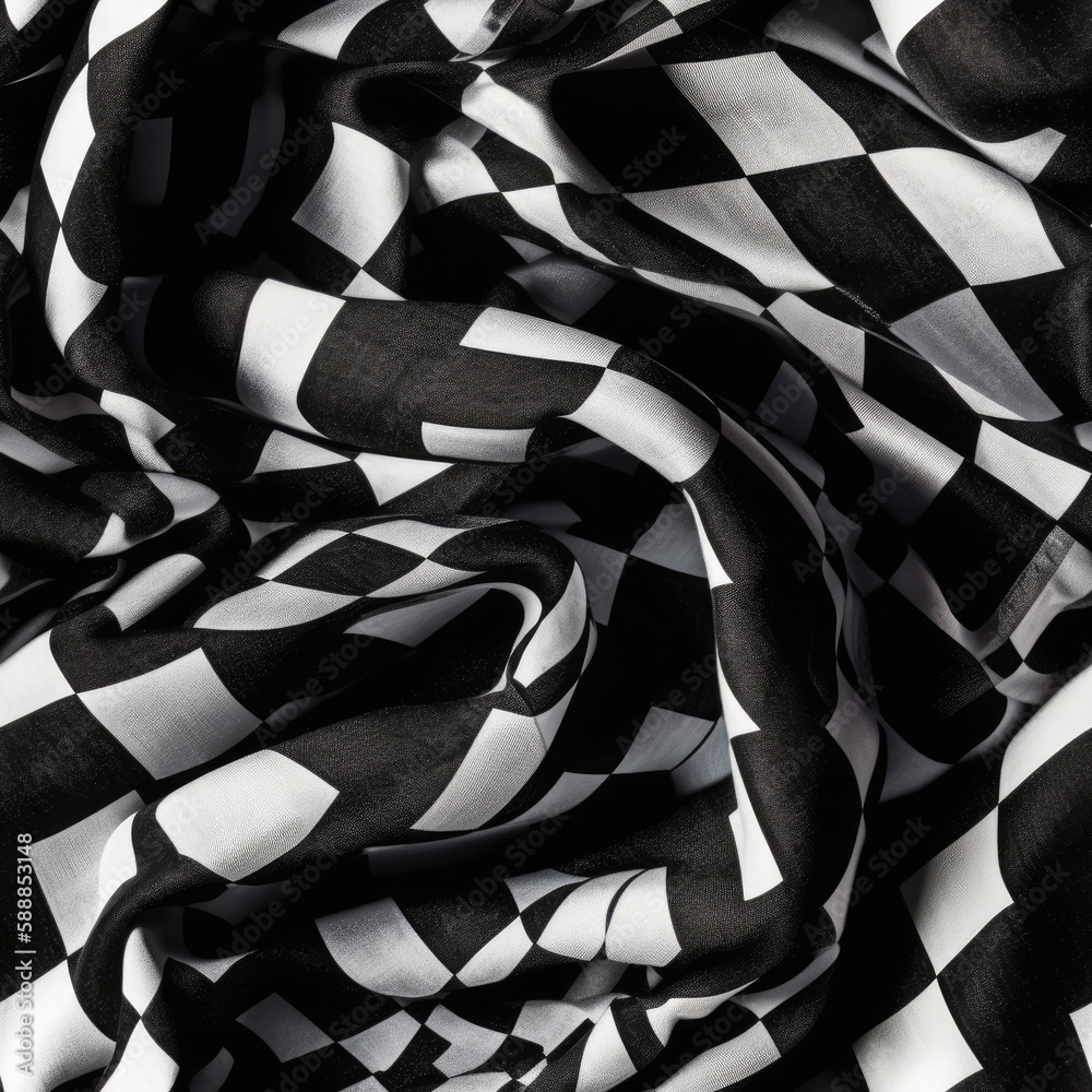 Black And White Checkered Pattern On Race Car Drivers Uniform. Infinite ...