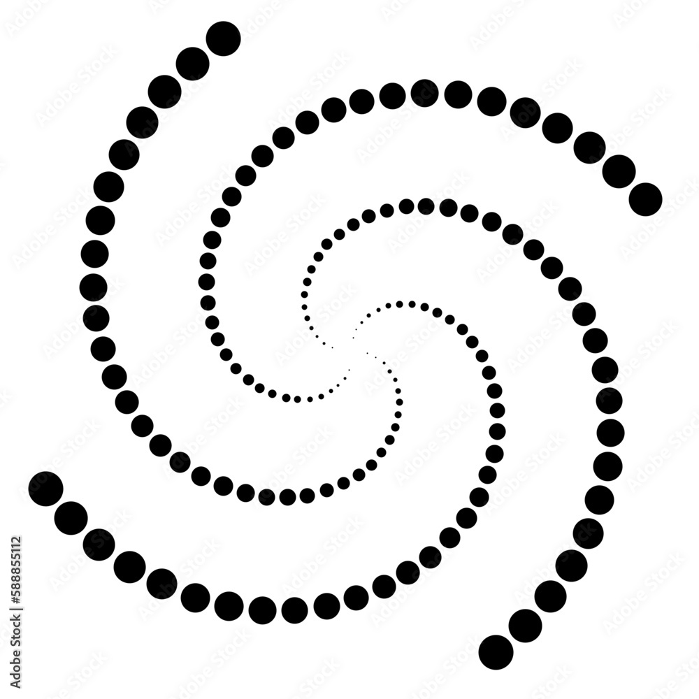 Vecteur Stock Dotted Fibonacci phyllotaxis spiral patterns in vector ...