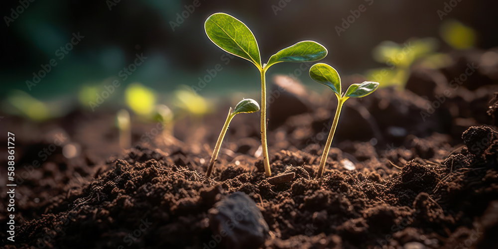 The Fertile Soil Gives Rise to Fresh Life. Using Natural Lights to ...