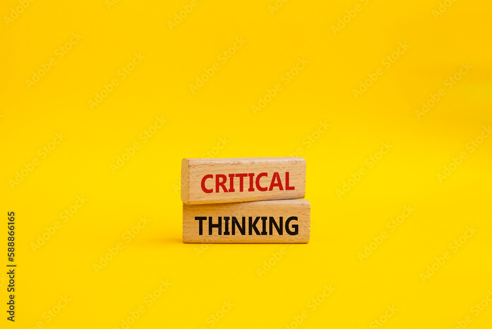 Critical thinking symbol. Wooden blocks with words Critical thinking ...