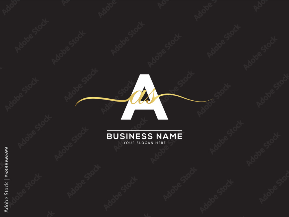 AAS aa Signature Logo, Minimal aas Logo Letter Icon Design Stock Vector ...