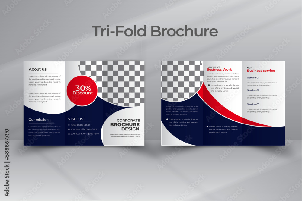 Corporate Business Trifold Brochure Template. Modern, Creative and ...