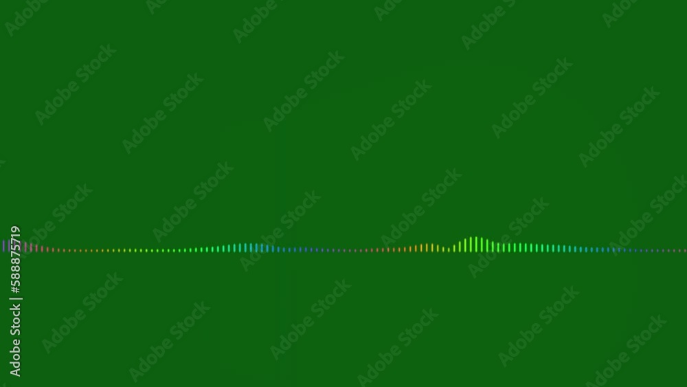 Music Equalizer Animation On Green Screen Background, Sound ...