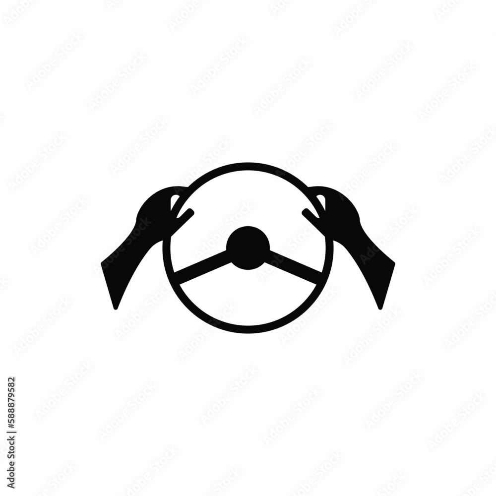 Manual steering required sign icon. Graphical symbol modern, simple ...