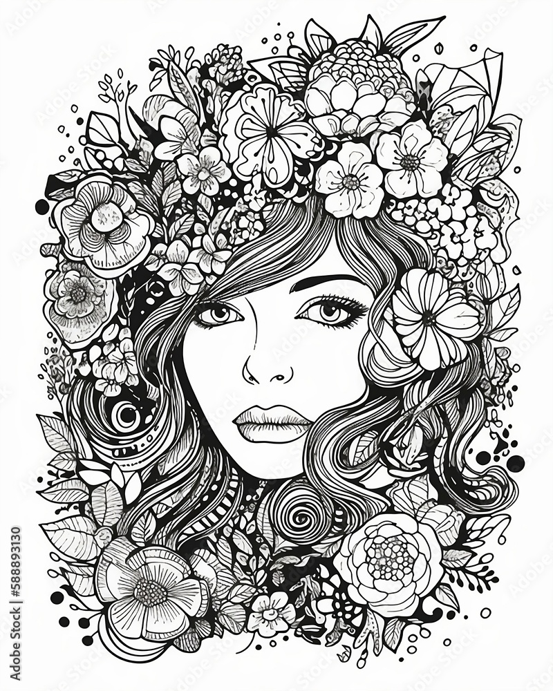 Funny Patterns For Coloring Book on White Background, colouring pages ...